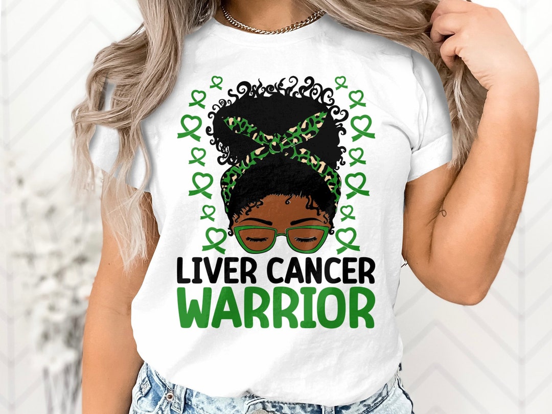 Liver Cancer Awareness Svg Png, Liver Cancer Warrior Afro Messy Bun Svg ...