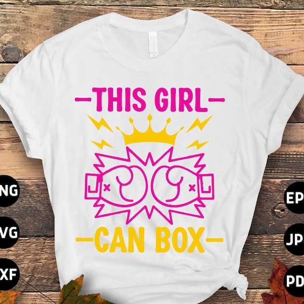 Girl Boxing Svg - Etsy