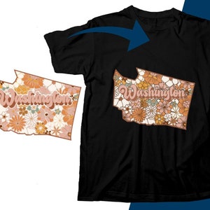 Washington State Svg Png, Washington Map Svg, Retro Washington Flower ...