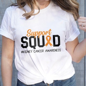Kidney Cancer Awareness Svg Png, Support Squad Svg, Orange Ribbon Svg ...