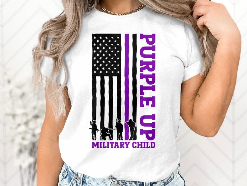 Flag Purple up Military Child Svg Png, Month of the Military Child Svg ...