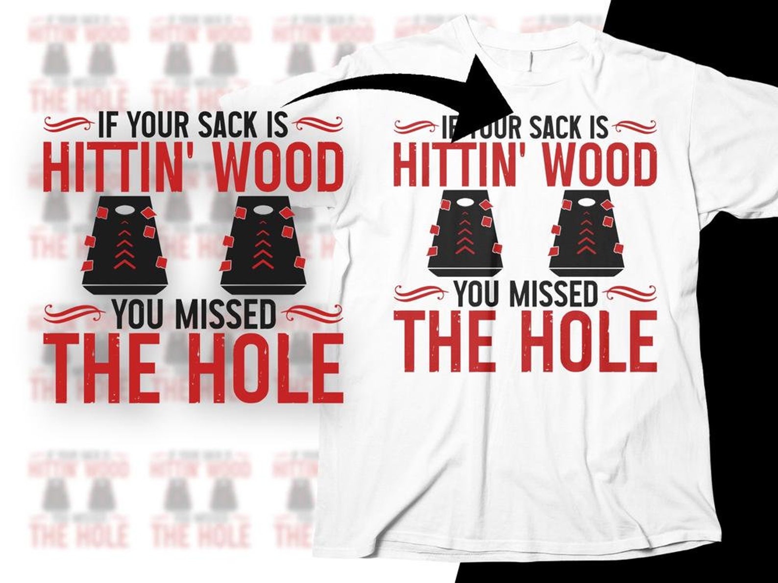 Cornhole Svg Png, If Your Sack is Hitting Wood You Missed the Hole Svg ...