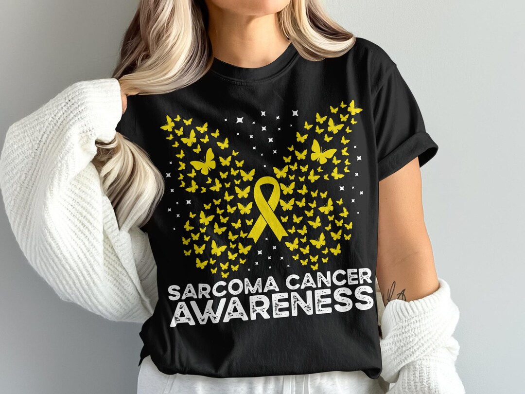 Sarcoma Cancer Awareness Svg Png, Butterfly Sarcoma Cancer Svg, Yellow ...