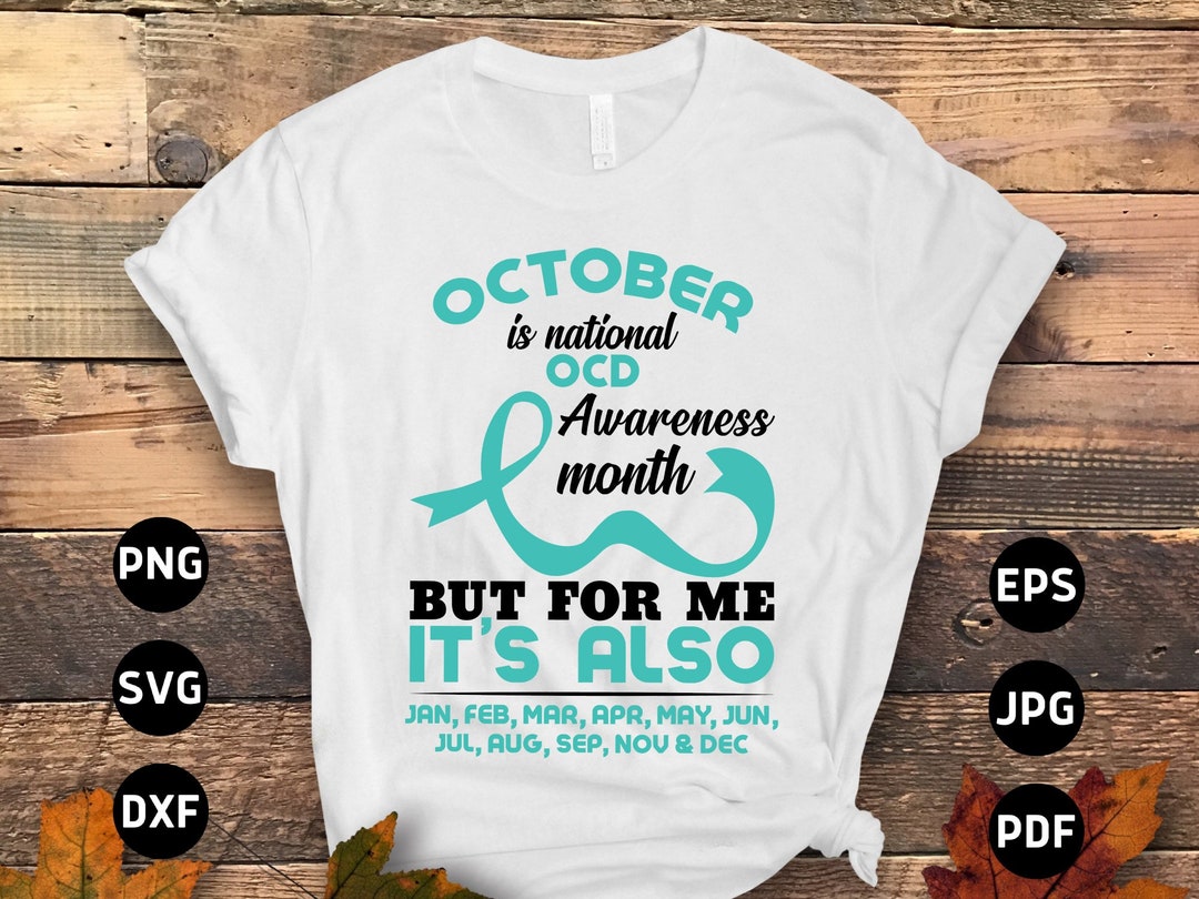 OCD Awareness Svg Png, October is National OCD Awareness Month Svg ...