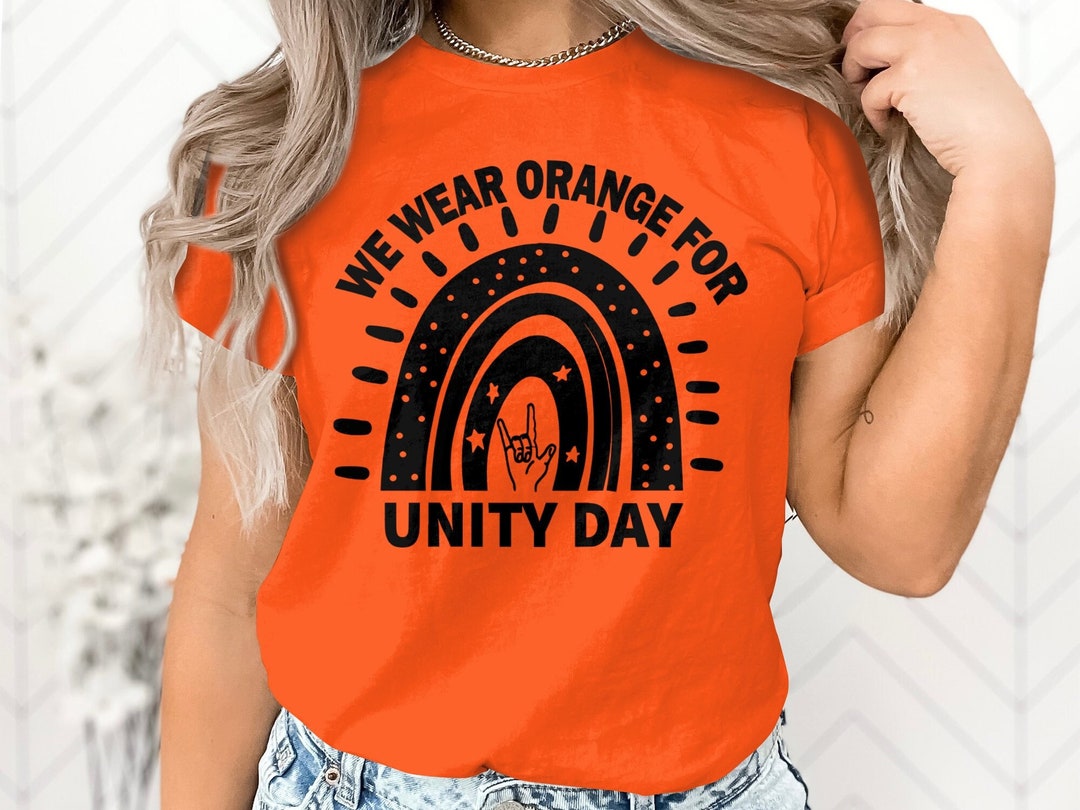 We Wear Orange for Unity Day Rainbow Svg Png, Unity Day Svg Png, Anti ...