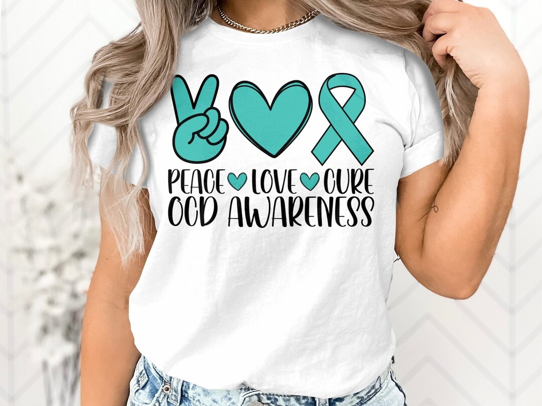 OCD Awareness Svg Png, Peace Love Cure Svg, Obsessive Compulsive ...