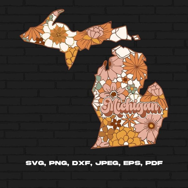 Michigan Silhouette - Etsy
