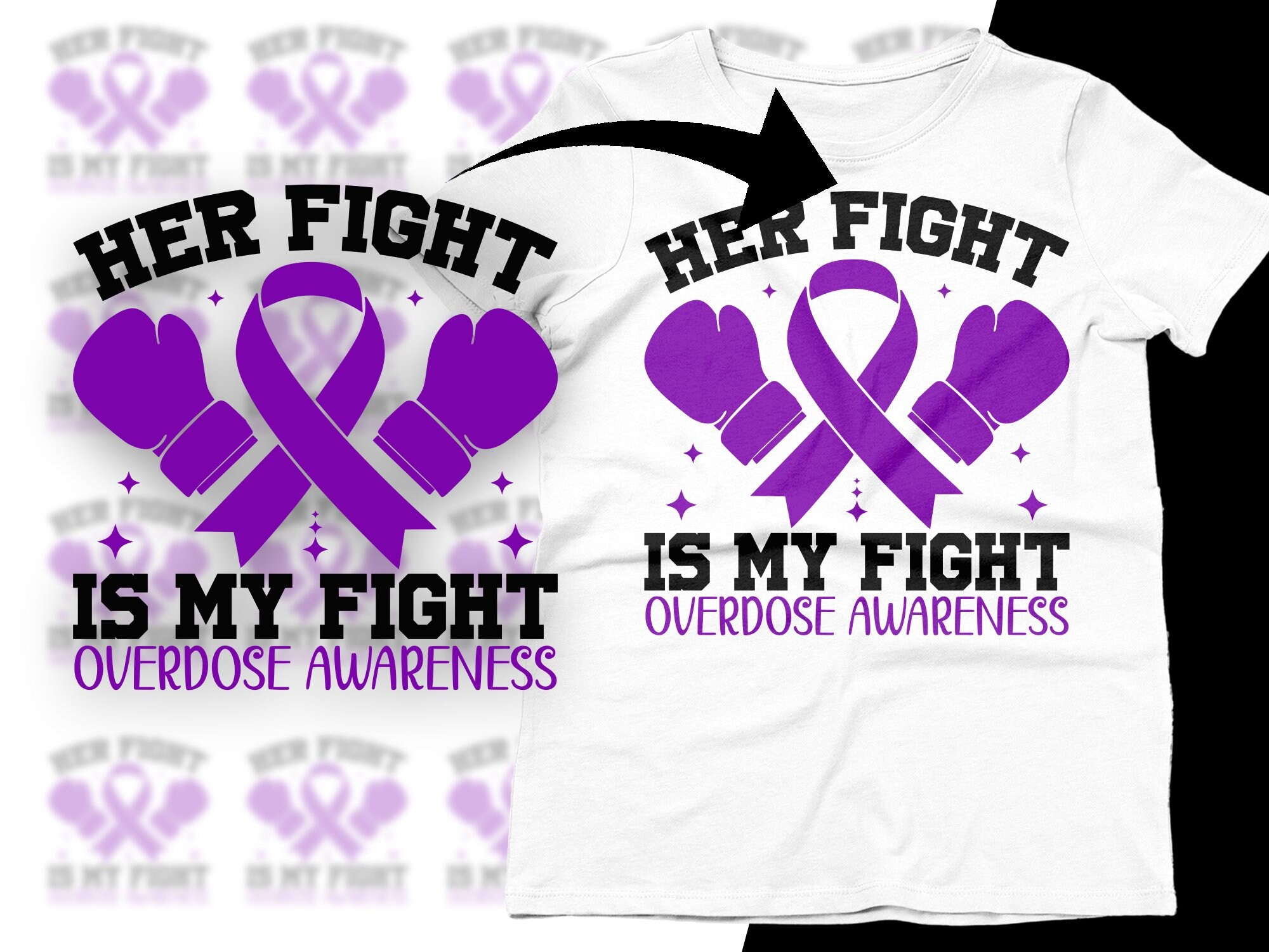 Support Overdose Awareness Svg Png Her Fight is My Fight Svg - Etsy