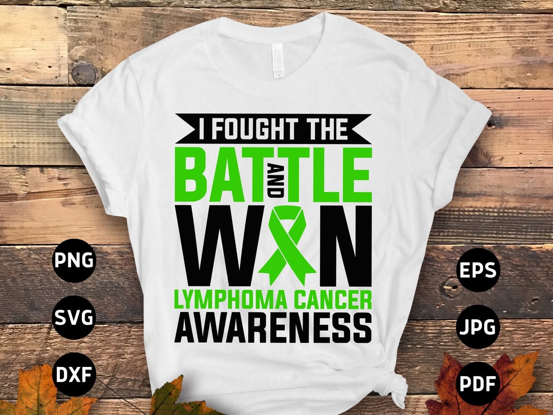 Lymphoma Cancer Awareness Svg Png, I Fought the Battle and Won Svg ...