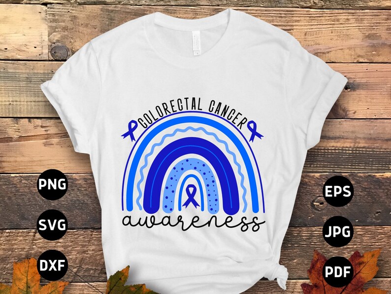 Colorectal Cancer Awareness Svg Png, Colorectal Cancer Rainbow Svg ...