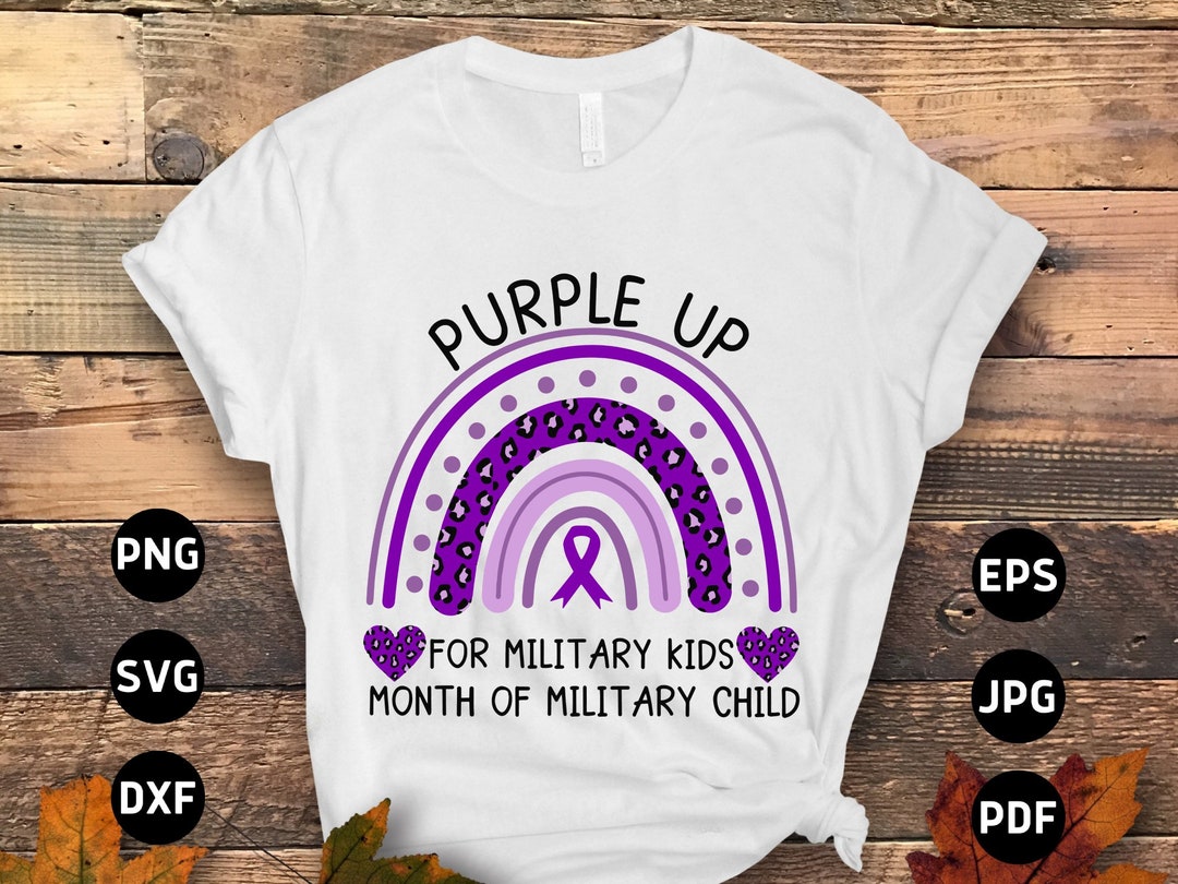 Purple up for Military Kids Month of the Military Child Svg Png, Month ...