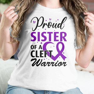 Cleft Craniofacial Awareness Svg Png, Proud Sister of a Cleft Warrior ...