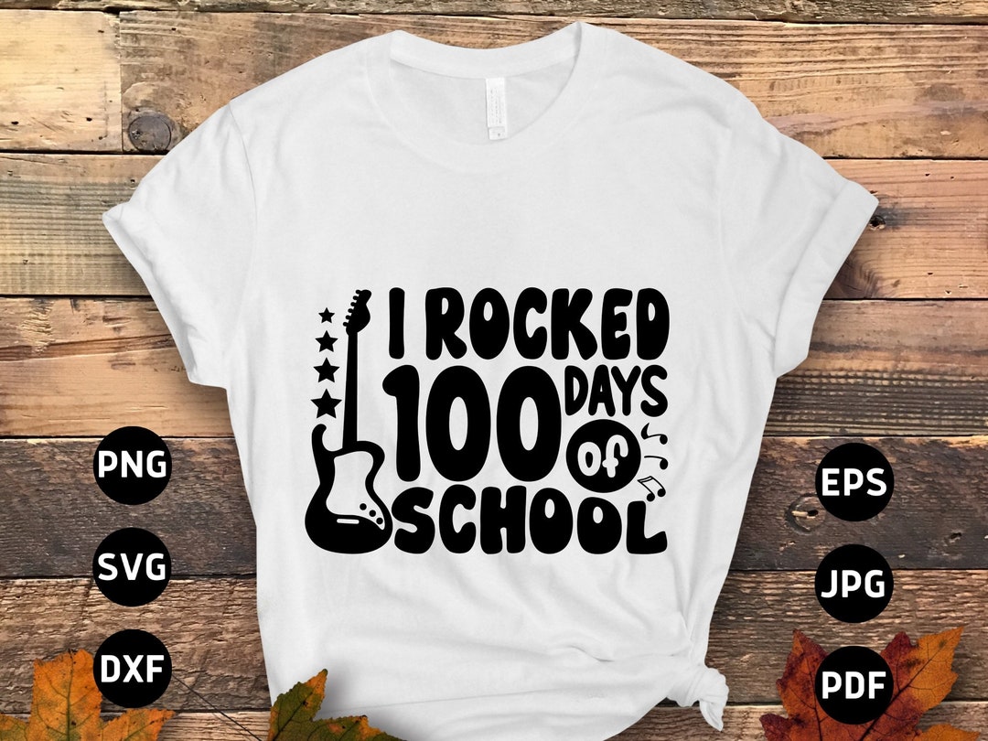 Retro I Rocked 100 Days of School PNG, 100 Days of School Png Teacher ...
