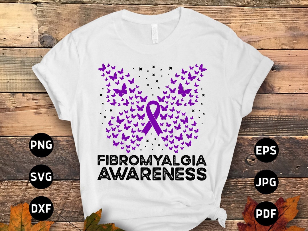 Fibromyalgia Awareness Svg Png, Fibromyalgia Butterfly Svg, Purple ...