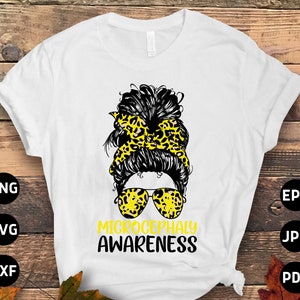 Microcephaly Awareness Svg Png, Messy Bun Microcephaly Awareness Svg ...