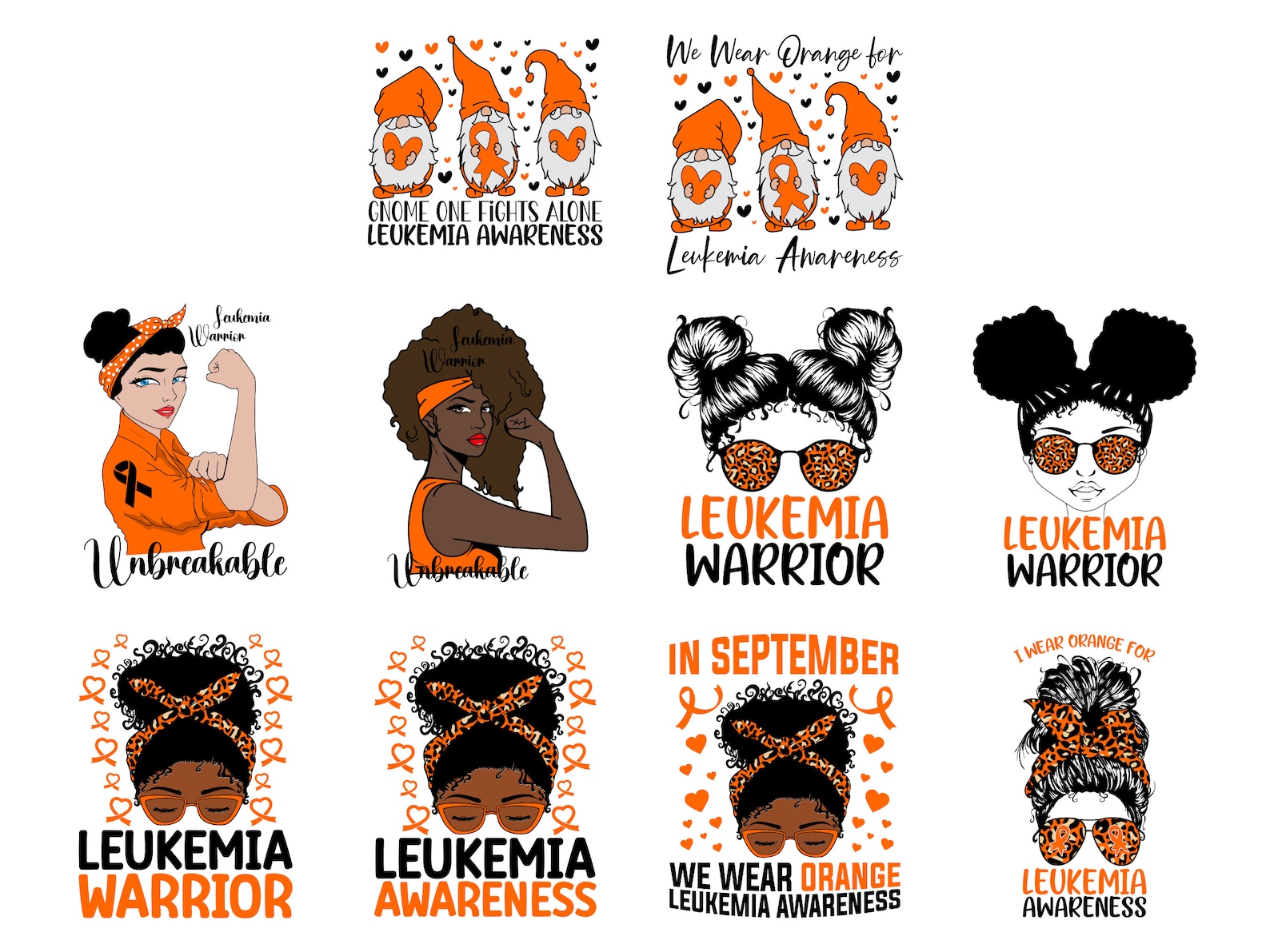 Leukemia Awareness Svg Png Bundle, Orange Ribbon Svg, Leukemia Cancer ...
