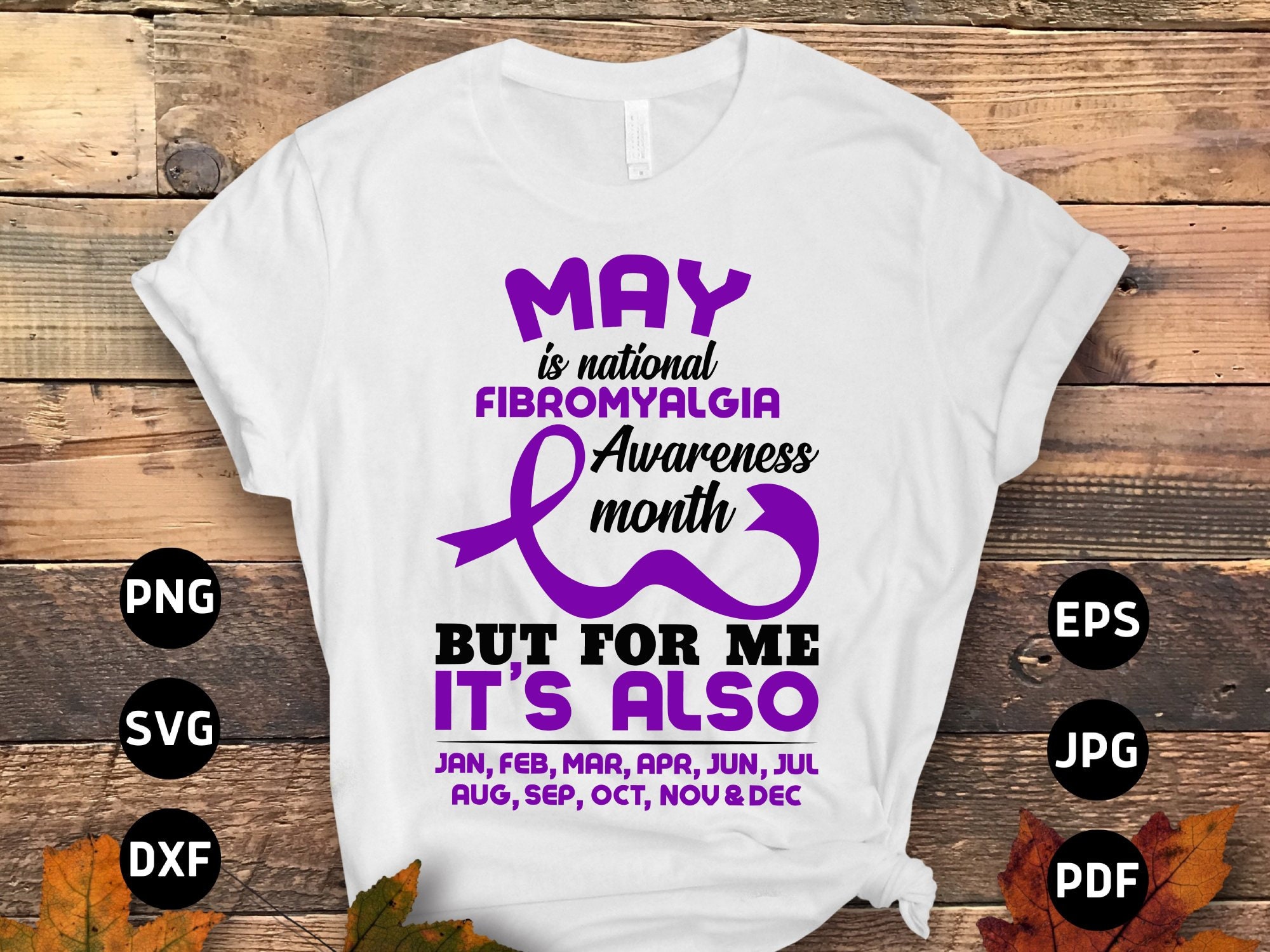 Fibromyalgia Awareness Svg Png, May is National Fibromyalgia Awareness ...