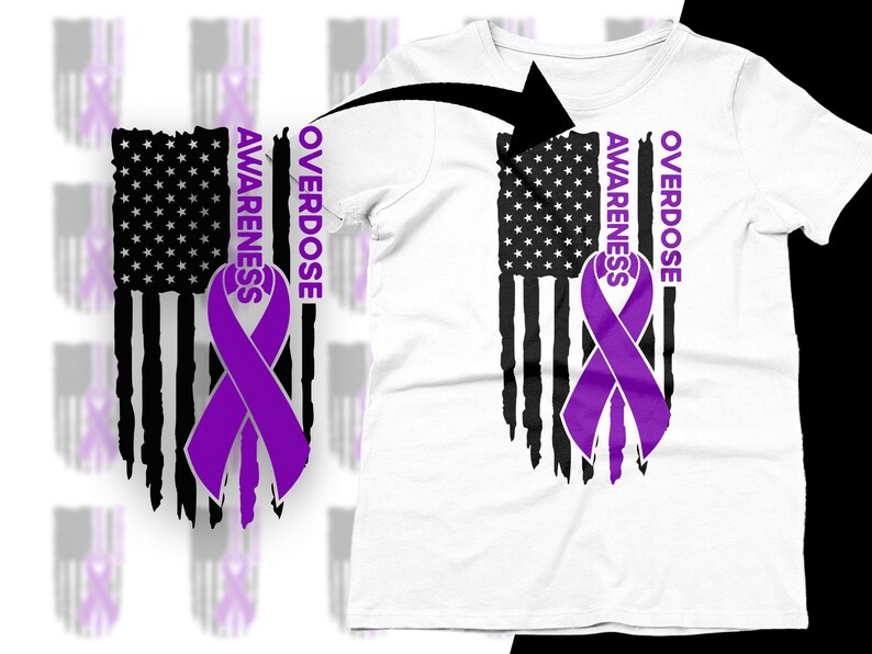 Overdose Awareness Svg Png USA Flag Overdose Svg Addiction - Etsy