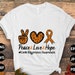 Limb Loss Awareness Svg Png, Leopard Peace Love Hope Svg, Orange Ribbon ...