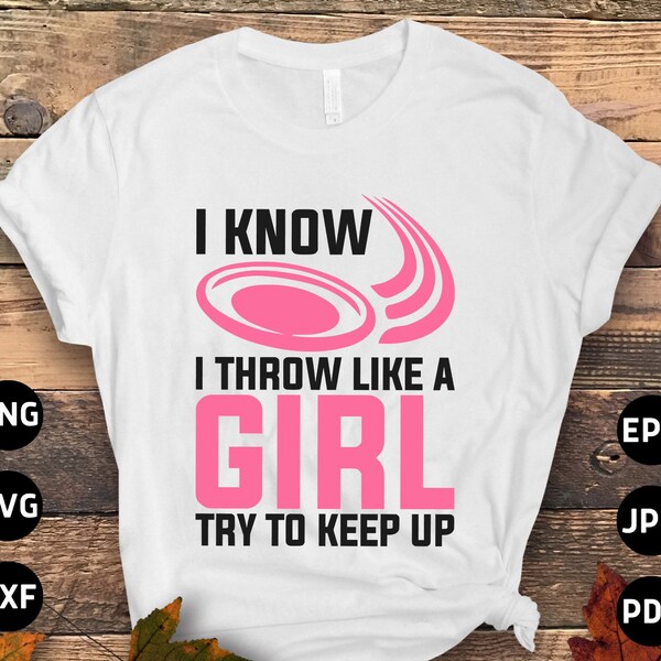 Girl Disc Golf Svg - Etsy