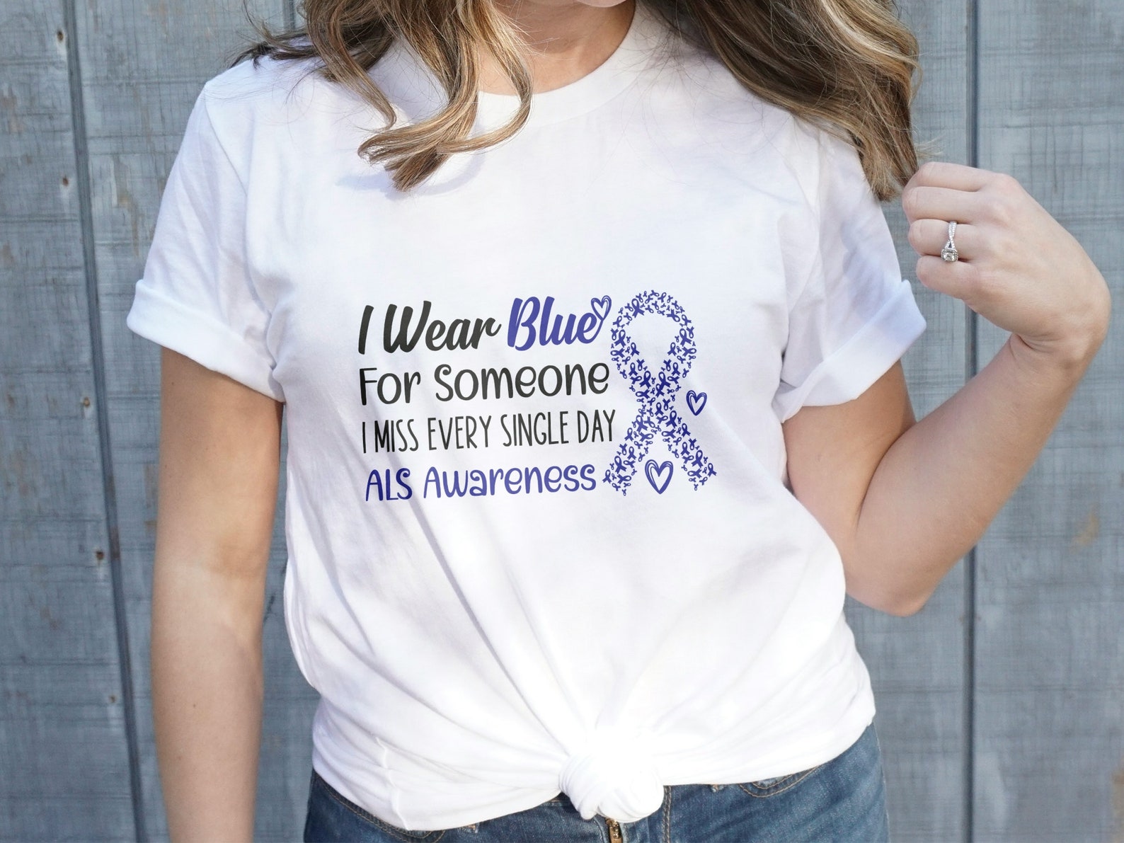 ALS Awareness Svg Png, I Wear Blue for Someone I Miss Every Single Day ...