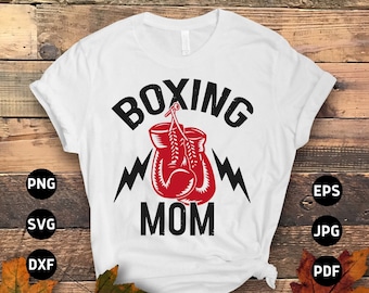Boxing Mom SVG File - Etsy