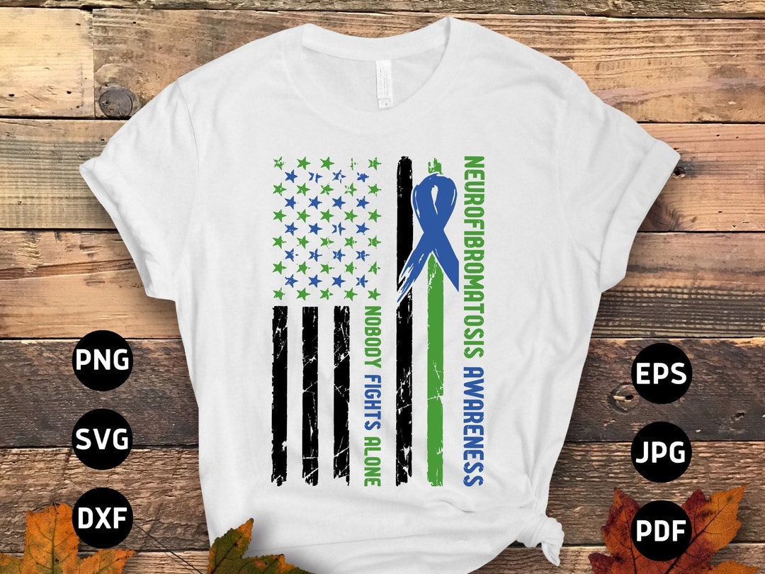 Neurofibromatosis Awareness Svg Png, Nobody Fights Alone Svg, NF ...