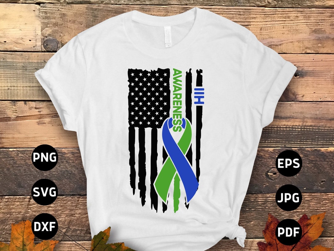 Flag IIH Awareness Svg, Idiopathic Intracranial Hypertension Svg ...