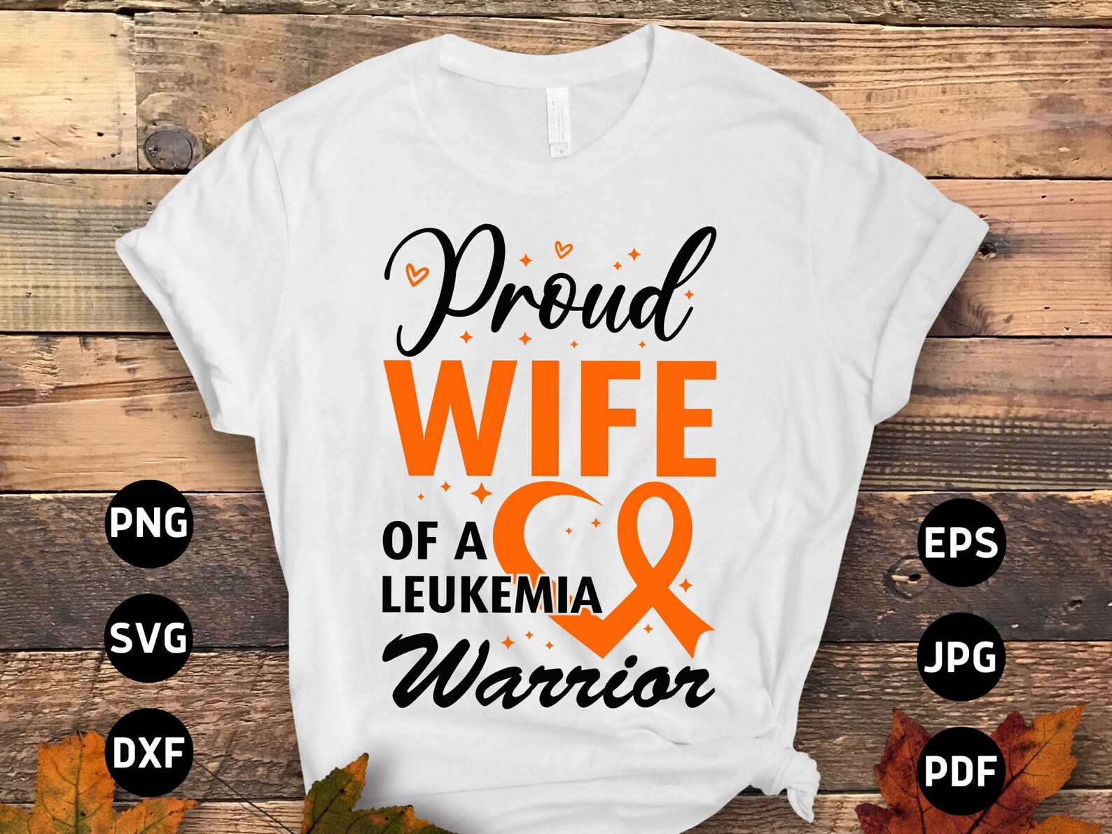Leukemia Awareness Svg Png, Proud Wife of a Leukemia Warrior Svg ...