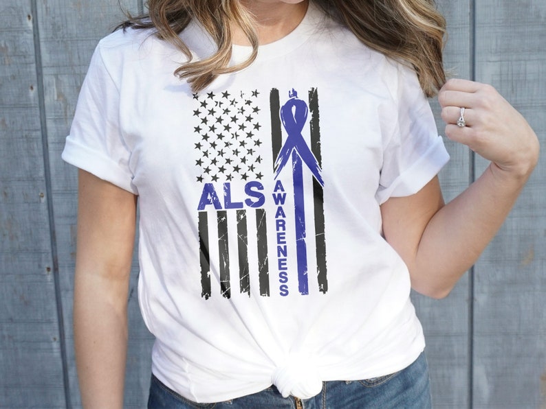 ALS Awareness Svg Png, ALS Awareness Flag Svg, Blue Ribbon Svg Cricut ...
