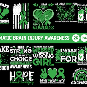 Traumatic Brain Injury Awareness Svg Bundle, Traumatic Brain Injury ...