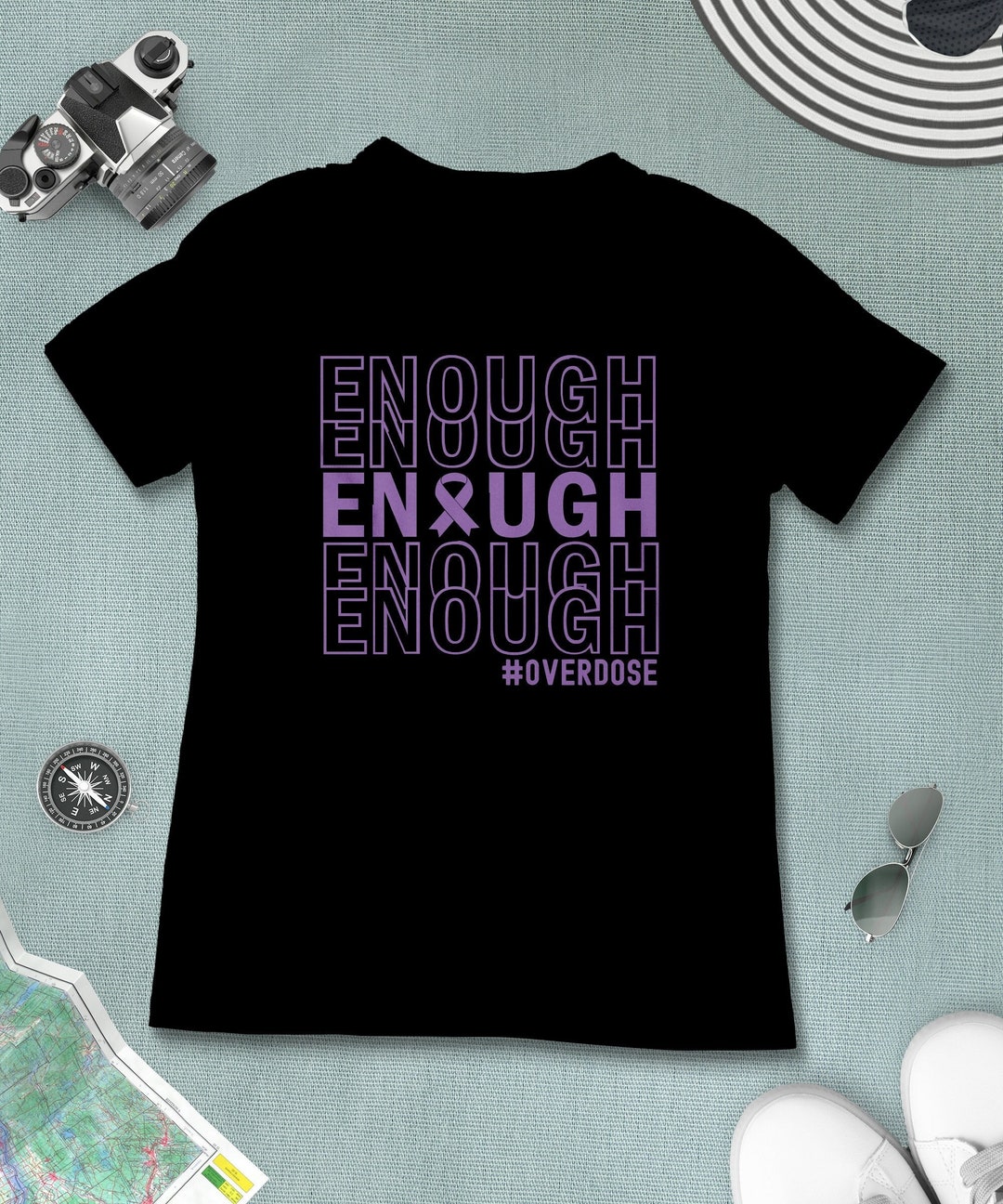 Overdose Awareness Svg Png, Enough Overdose Awareness Svg, Addiction ...