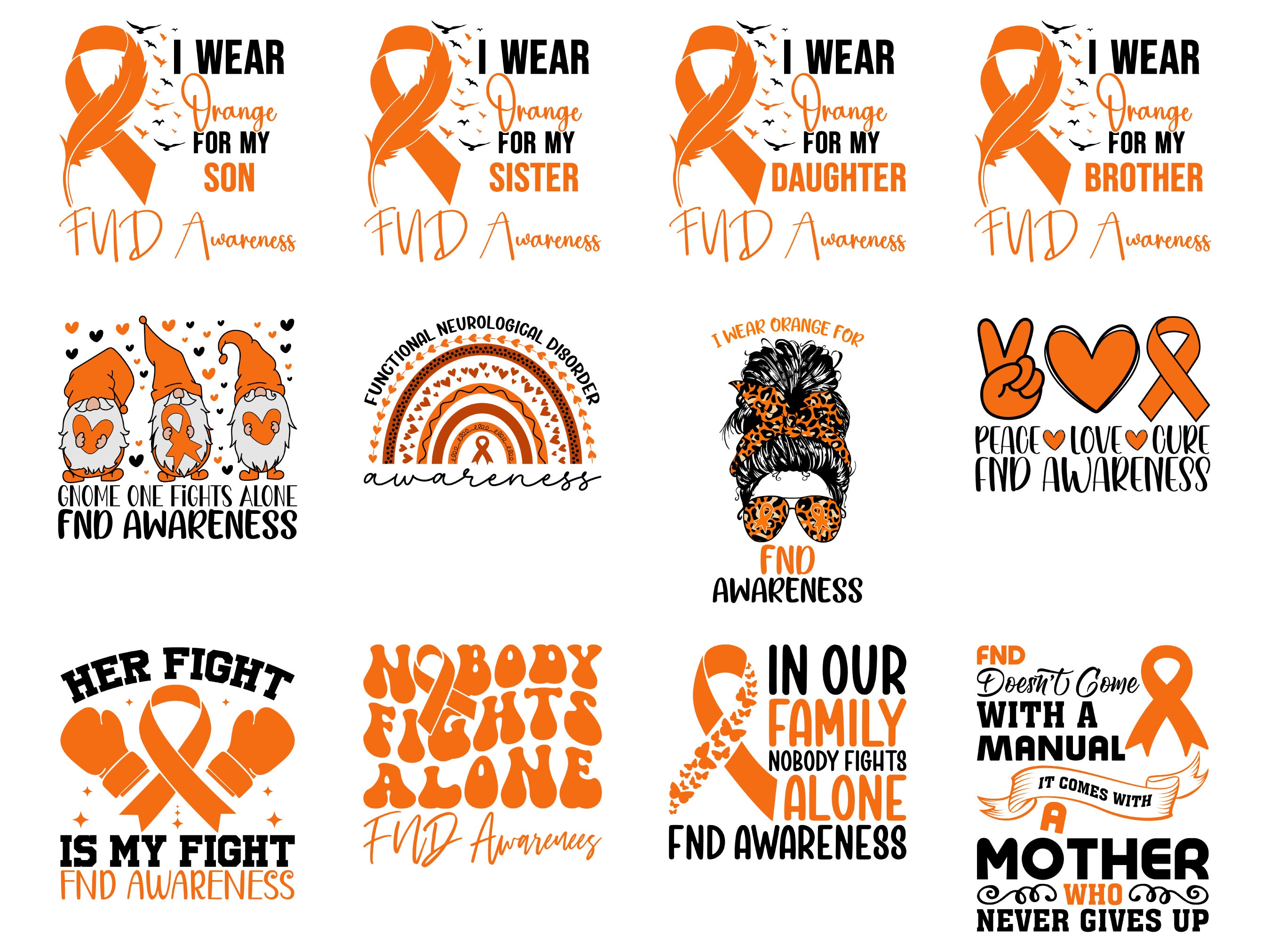 FND Awareness Svg Bundle, FND Awareness Png Bundle, FND Warrior Svg ...
