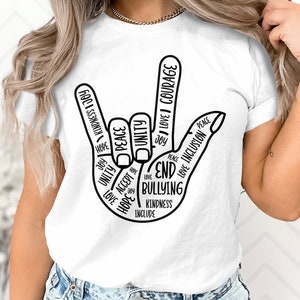 Unity Day Shirt, End Bullying T-shirt, Anti Bullying Shirt, Love Hand ...
