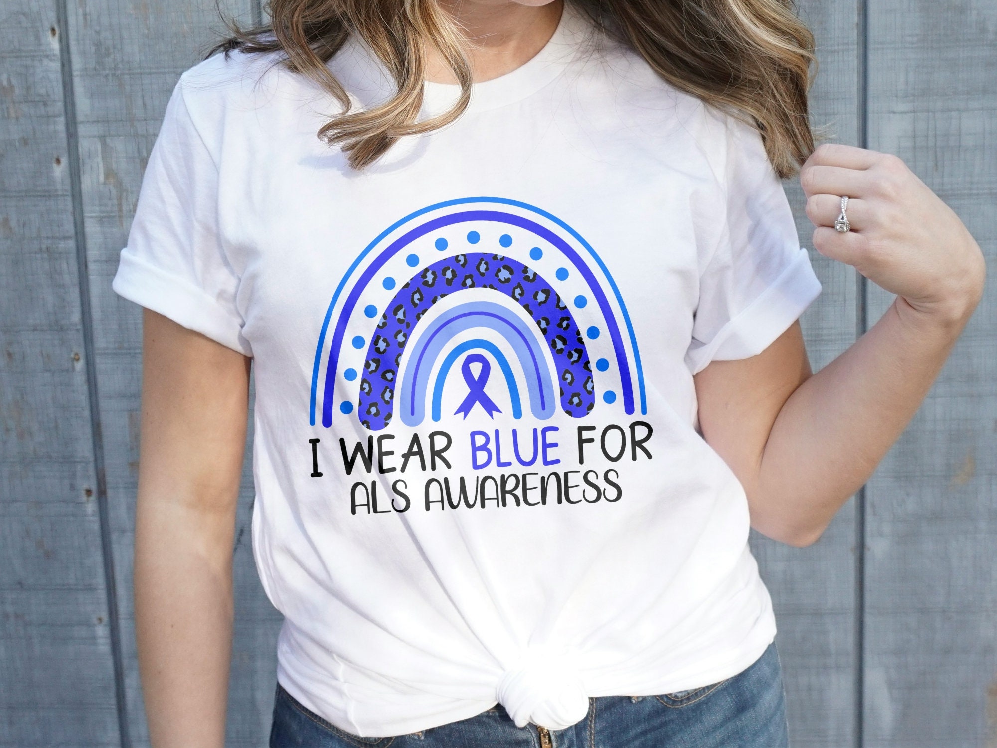 ALS Awareness Svg Png I Wear Blue for Als Awareness Rainbow - Etsy