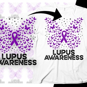 Lupus Awareness Svg Png, Lupus Butterfly Svg, Support Lupus Purple ...