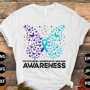 PNES Awareness Svg Png, Psychogenic Nonepileptic Seizures Butterfly Svg ...