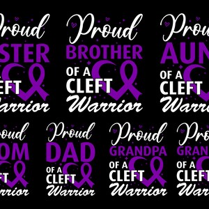 Cleft & Craniofacial Awareness Svg Png Bundle, Purple Ribbon Svg, Cleft ...