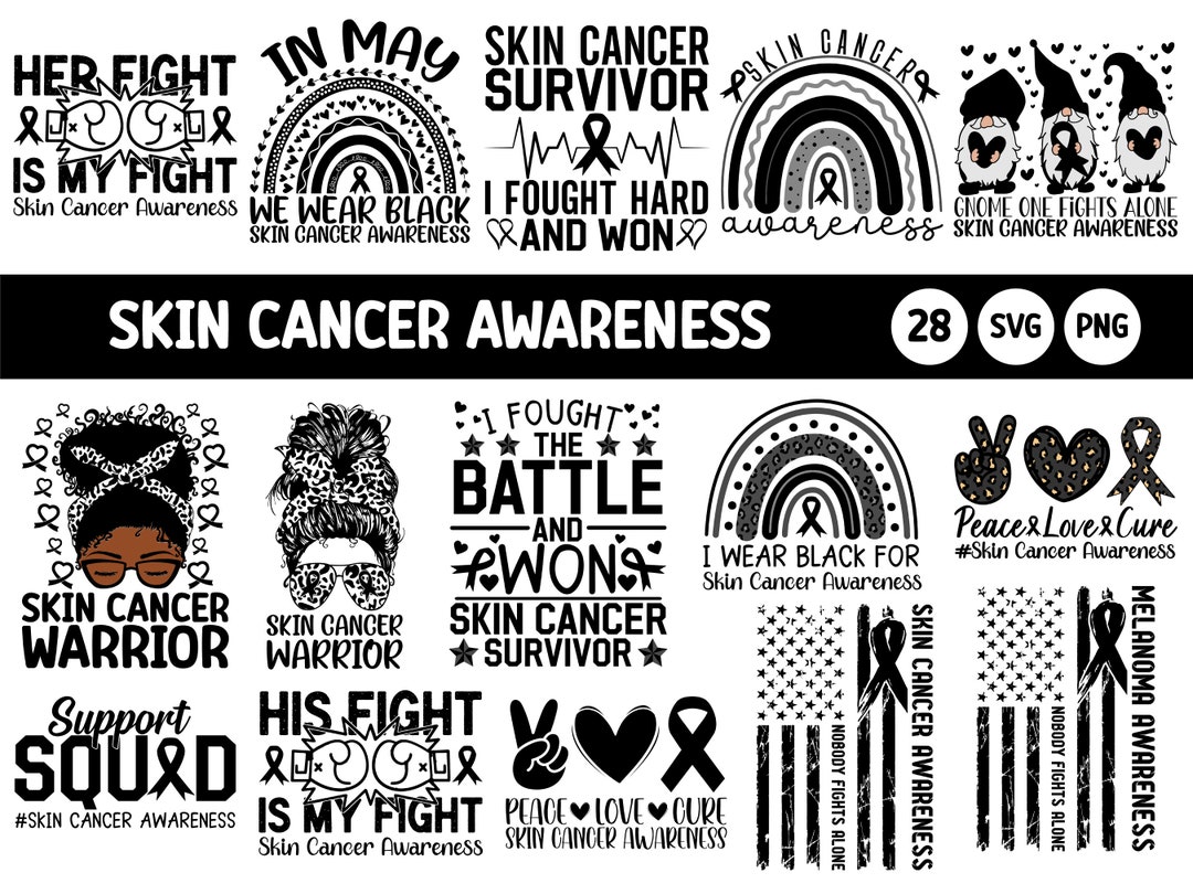 Skin Cancer Awareness Svg Bundle, Skin Cancer Awareness Png Bundle ...