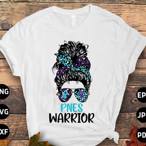 PNES Awareness Svg Png, Messy Bun PNES Warrior Svg, Psychogenic ...