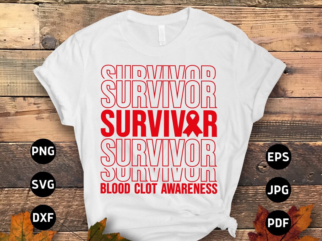 Blood Clot Survivor Svg, Blood Clot Awareness Svg Png, Red Ribbon Svg ...