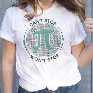 Pi Day Svg Png, Can't Stop Won't Stop Pi Day Svg, Funny Math Teacher ...