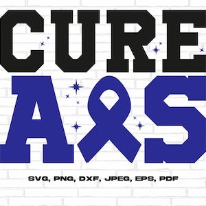 ALS Awareness Svg Png, Cure ALS Svg, Blue Ribbon Svg Cricut Ready to ...