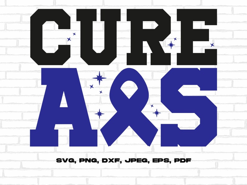ALS Awareness Svg Png Cure ALS Svg Blue Ribbon Svg Cricut - Etsy
