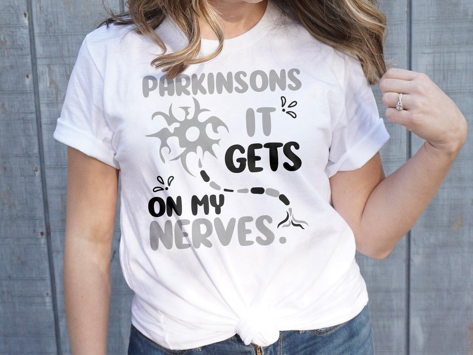 Parkinson's Disease Awareness Svg Png, Parkinsons It Gets on My Nerves ...