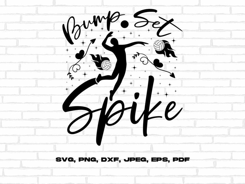 Volleyball Svg Png Bump Set Spike Svg Volleyball Svg Cricut - Etsy