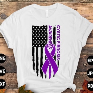 Cystic Fibrosis Awareness Svg Png, Cystic Fibrosis Flag Svg, Purple ...