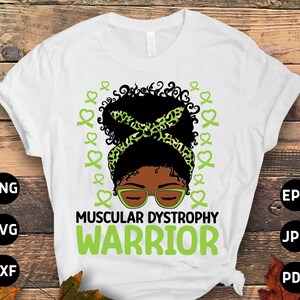 Muscular Dystrophy Awareness Svg Png, Muscular Dystrophy Warrior Afro ...