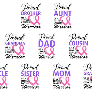 Thyroid Cancer Awareness Svg Png Bundle, Thyroid Cancer Ribbon Warrior ...
