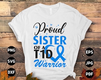 T1D Warrior Proud Father SVG, PNG Type 1 Diabetes Awareness, Instant ...